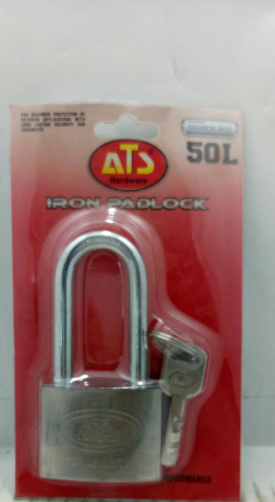 Jual Gembok Kunci ATS Hardware Iron Padlock 50L Dilengkapi dengan 4 ...