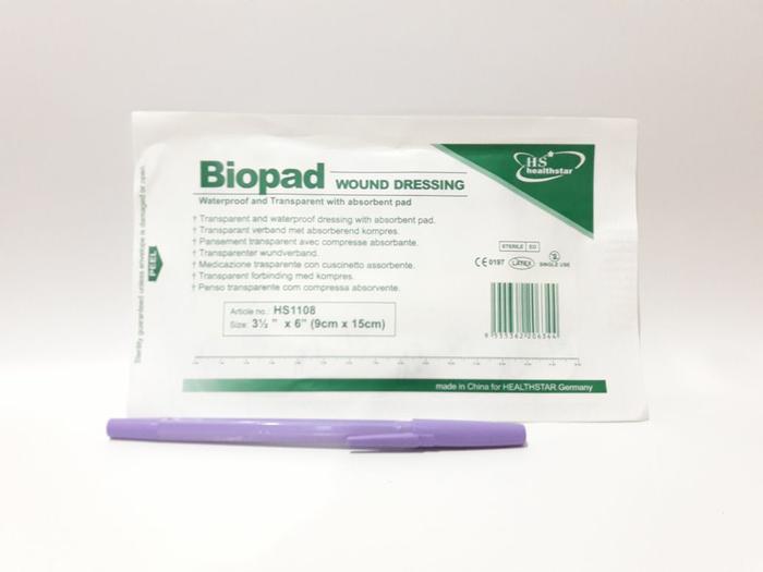 Jual Biopad Wound Dressing 9cm x 15cm / Plester Luka Tahan Basah Air ...