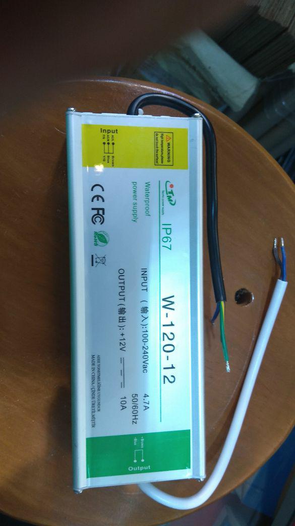 Jual ac dc adaptor 12v 10A power supply lampu led driver led tahan air ...