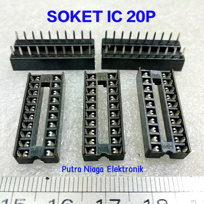 Jual Soket IC 20p Socket 20 pin ic Dudukan 10x2 20pin dip - Kota Bandung - Putra Niaga ...