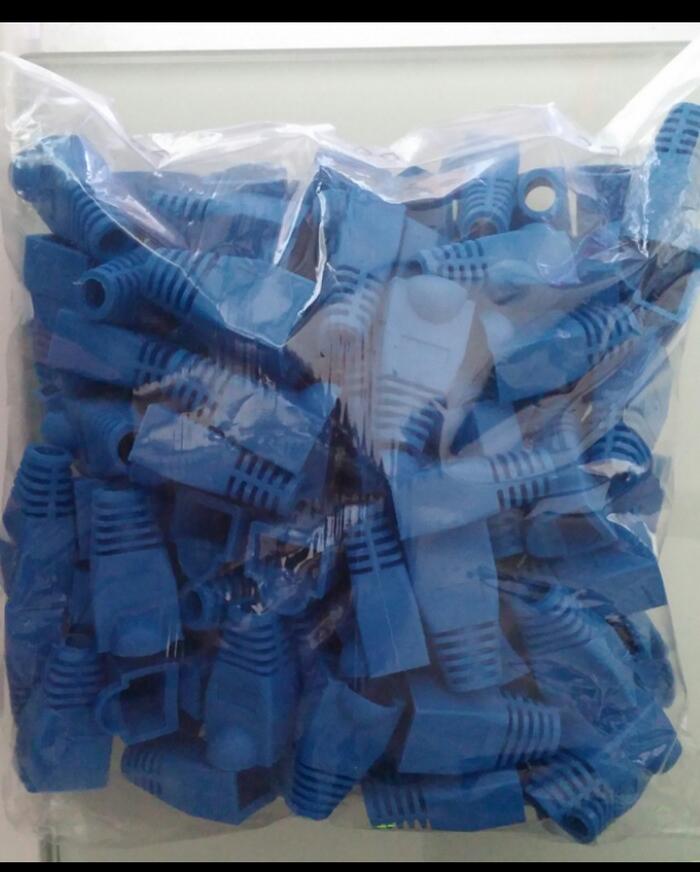 Jual PLUG BOOTH KARET RJ45 CAT 5/CAT 6 WARNA BIRU ISI 50pcs - Jakarta ...