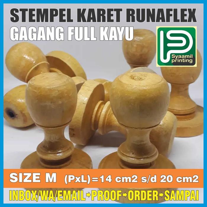Jual Stempel Runaflex gagang kayu, L=20cm2, Size M - Kota Bekasi ...