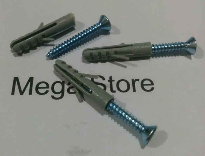Jual Skrup + vischer fixer fiser viser nylon S6 + FH 6 x 1 1/4 skrup screw - Jakarta Barat ...