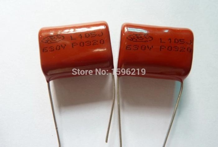 Jual kapasitor capacitor 105j 1uf 1 mikro uf milar 105 630volt 630 volt ...