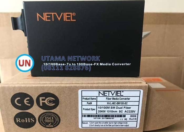 Jual Netviel Media Converter 10/100 Mbps to 100FX, Single-Mode 20Km, SC ...