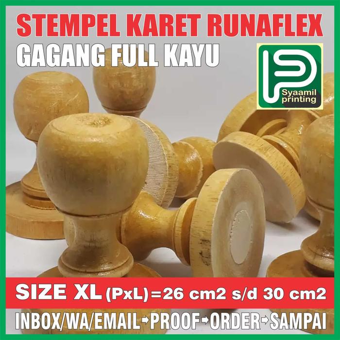 Jual Stempel Runaflex Gagang Kayu, L=30cm2, Size XL - Kota Bekasi ...