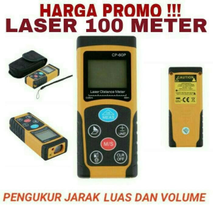 Jual Laser Distance Meter CP-100 Alat Ukur Jarak Meteran Digital 100 m ...