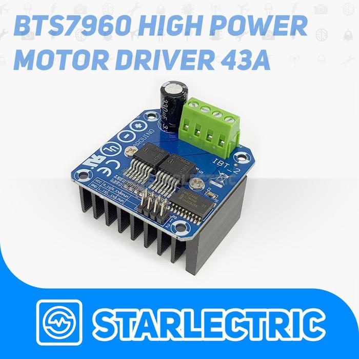 Jual High Current Motor Driver H-Bridge Modul BTS7960 43A for Arduino ...