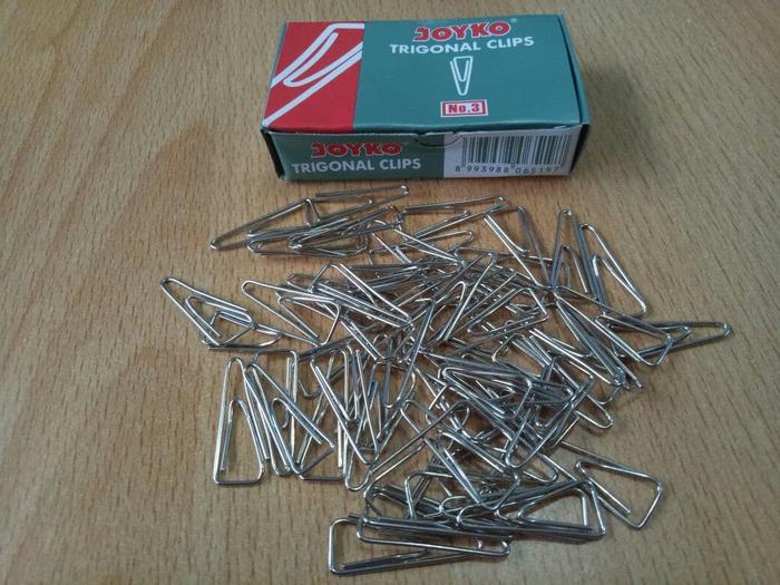 Jual ECER!!! Paper Clip/Trigonal Clips/Penjepit Kertas Joyko No.3 ...