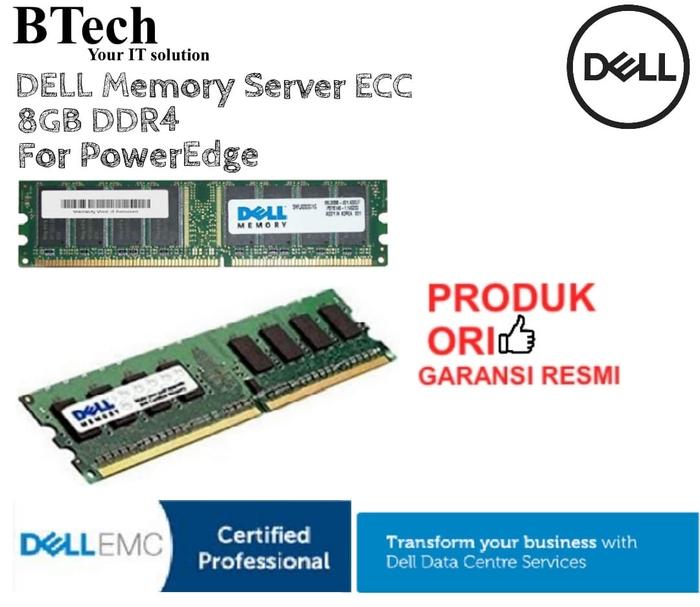 Jual DELL Memory Server ECC/8GB DDR4/For PE R430,R530,R630,R730,T430 ...