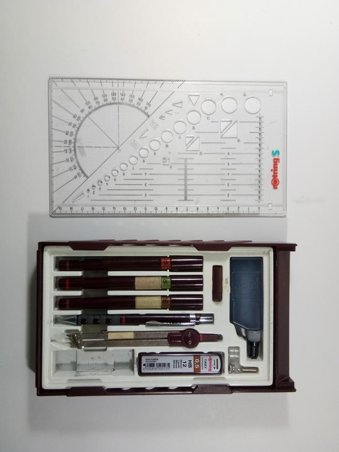 Jual Rapido rotring 1,3,5mm + mal huruf 3,4,5mm + penggaris segitiga ...