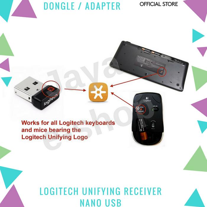 Jual dongle RECEIVER LOGITECH UNIFYING [UP TO 6 LOGITECH DEVICES ...