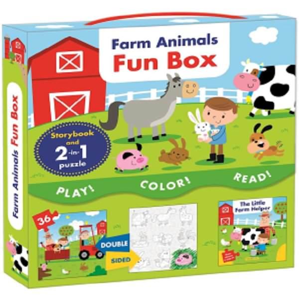 Promo Buku Anak - Crackboom - Farm Animals Fun Box (Book & Puzzle ...