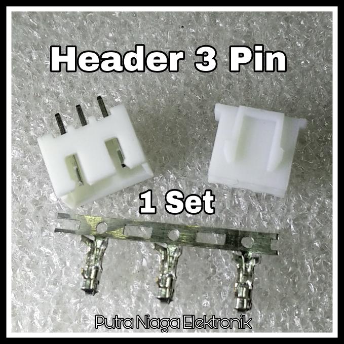 Jual (1 Set) Konektor Header 3 Pin 2.54mm JST XH 3p Male Female Inner ...