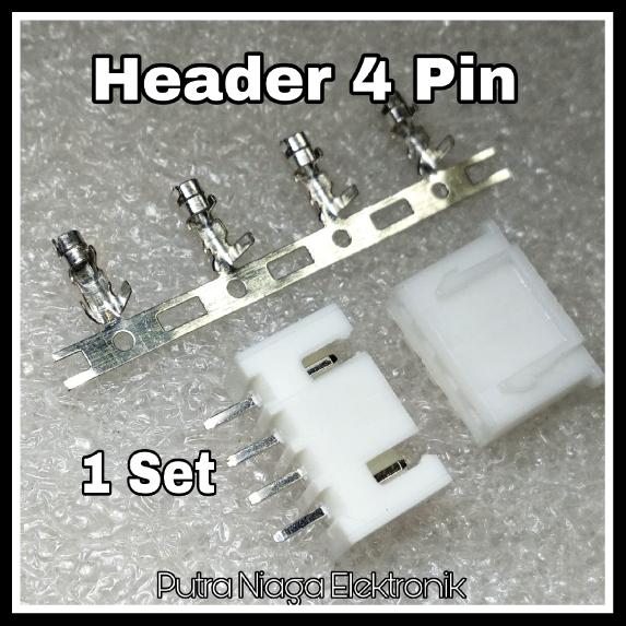 Jual (1 Set) Konektor Header 4 Pin 2.54mm JST XH 4p Male Female Inner ...