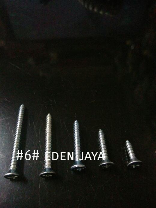 Jual SEKRUP PUTIH # 6 X 1/2" ( 1,5 CM) PAKU SKRUP(Bungkus isi = 10 pcs ...