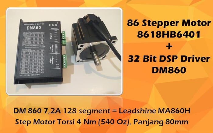 Jual 86 Stepper Motor 4 Nm + Microstep Driver DM860 - Jakarta Utara ...