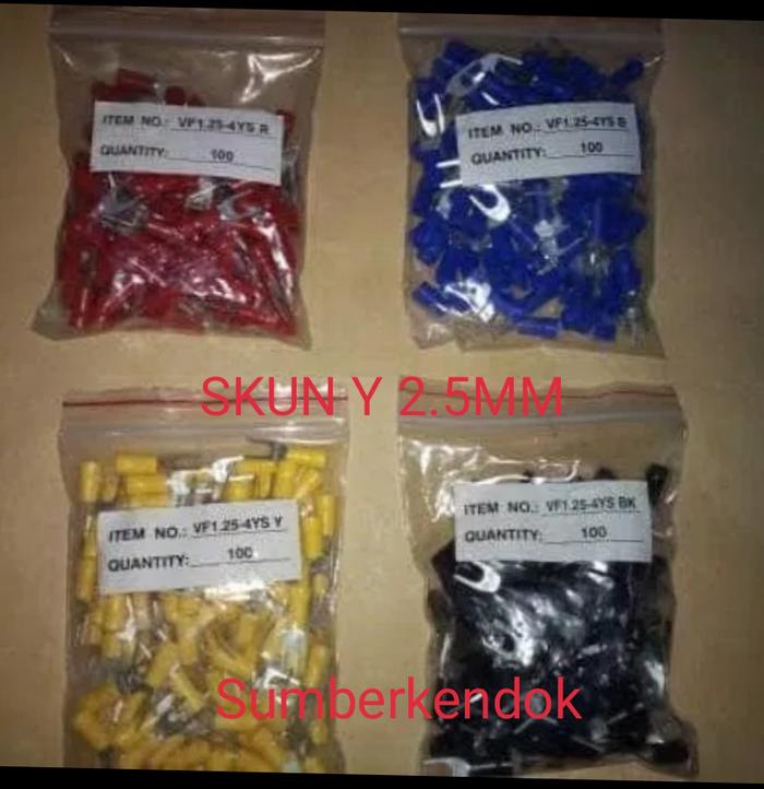 Jual Skun kabel listrik scun y 2.5mm , sepatu cable shoes garpu fork ...