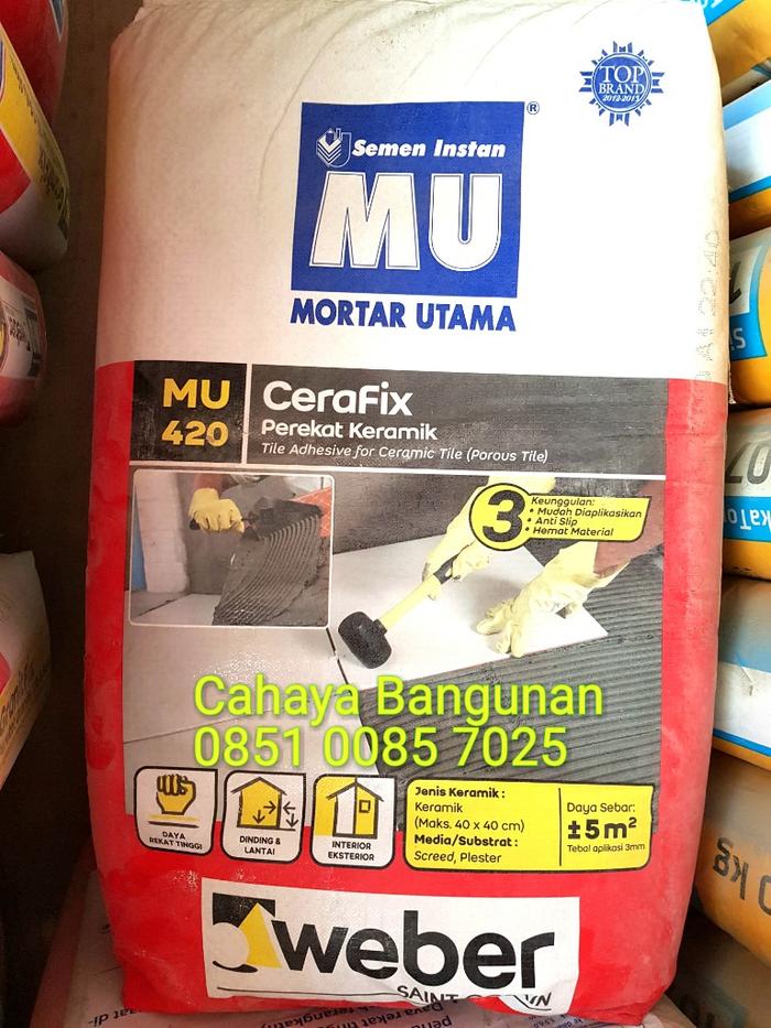 Jual MU 420 Mortar Utama Semen Instant Instan Perekat Keramik 25Kg 25 ...