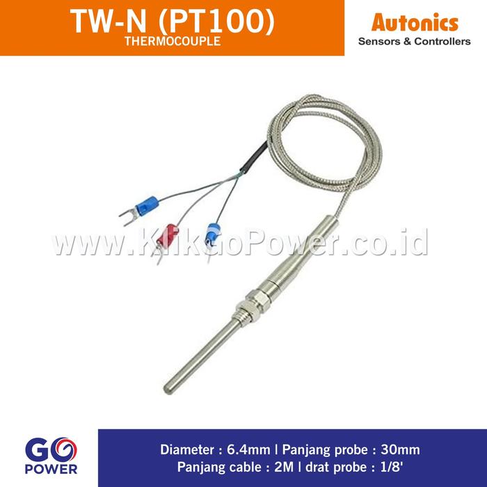Jual AUTONICS Thermocouple TW-N (PT100) 6.4 30L 2M 1/8 - Jakarta Barat ...