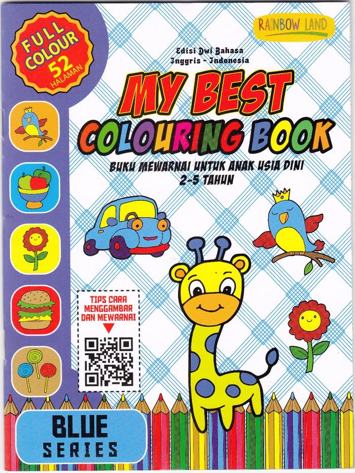 Jual Buku mewarnai untuk anak. My best colouring book. Blue series ...
