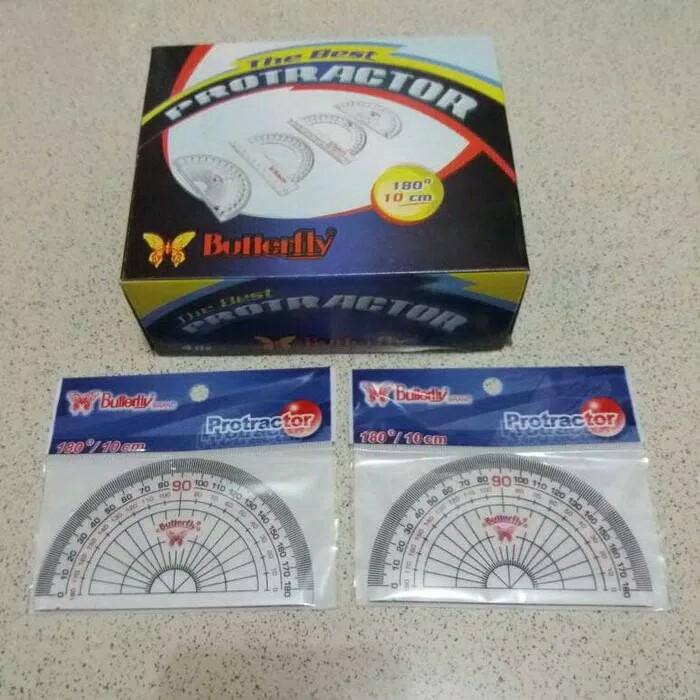 Jual Penggaris Busur Butterfly No.4 / Penggaris Busur 180 Deg - Jakarta ...