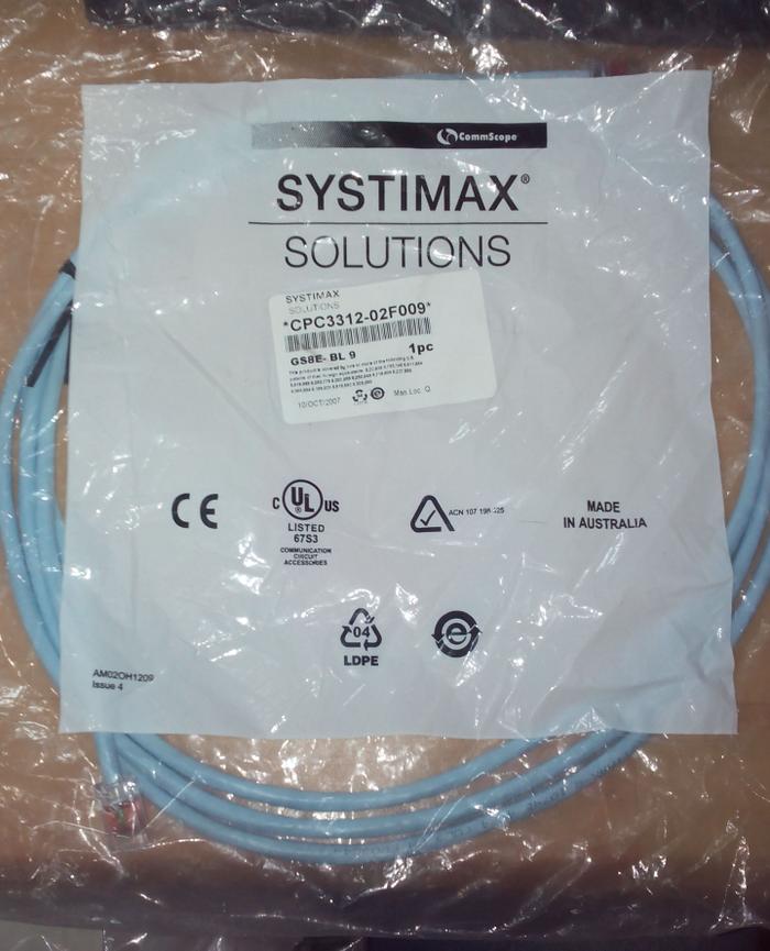 Jual Systimax Patch cord utp Cat6 / cat.6 9feet blue 3M Commscope ...
