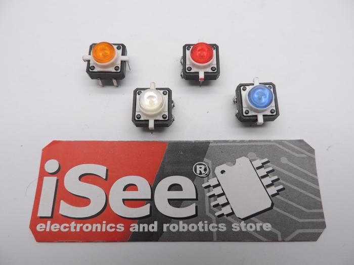 Jual Tactile Push Button Switch 12X12X7.3 mm Momentary Tact LED 12x12x7.3mm - Orange - Kota ...