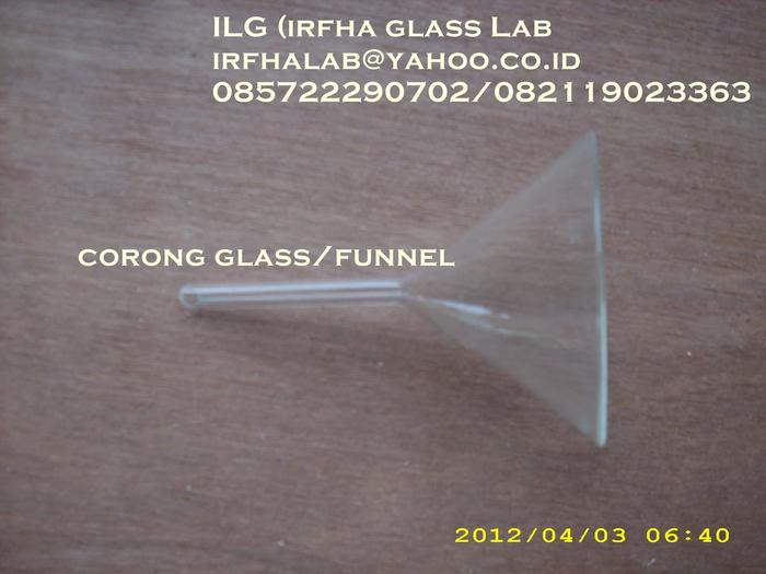 Jual Funnel corong 75mm glass pyrex/corong glass pyrex 75ml - Kab ...