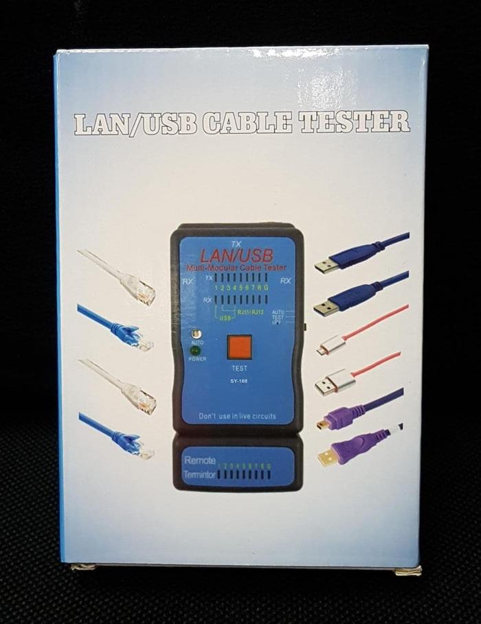 Jual USB / LAN Cable tester RJ45, RJ11,USB ( SY-168 ) ( Free Battery 9V ...