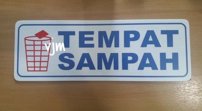 Jual Sign label acrylic tulisan tempat sampah, plat akrilik - Kota ...