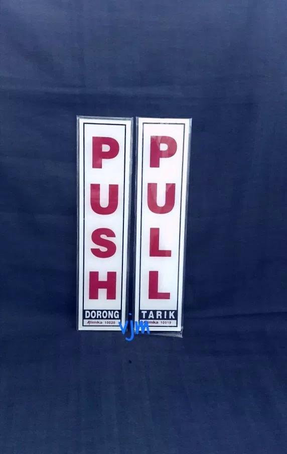 Jual Plat akrilik tulisan push atau pull, sign label - Kota Tangerang ...