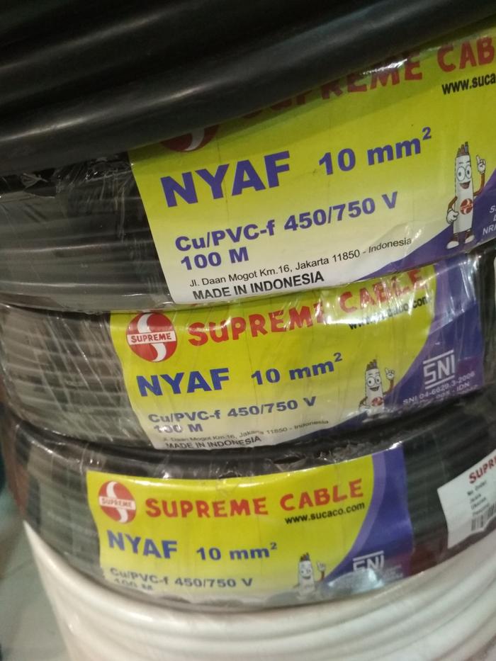 Jual Kabel SERABUT NYAF 10MM 10 MM HITAM SUPREME ROLL 100 METER - Hitam - Jakarta Pusat - Baja ...