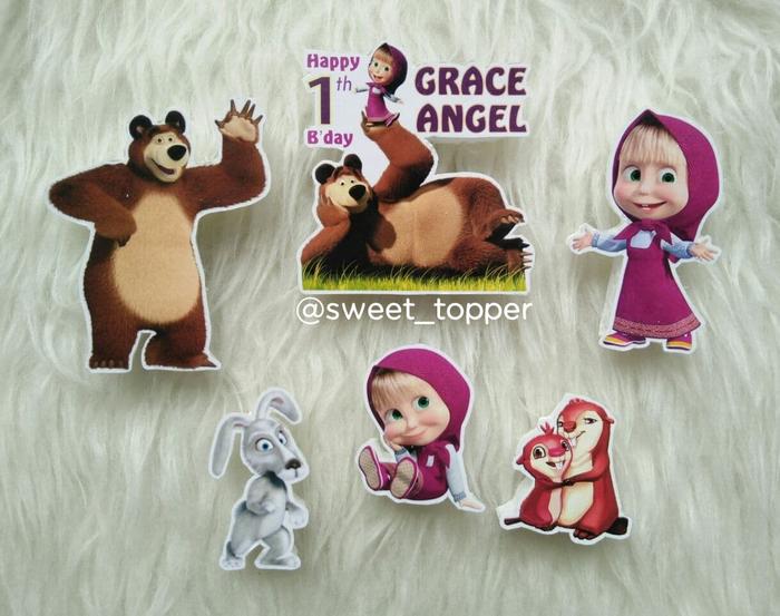 Jual Topper marsha and the bear untuk hiasan cake atau dinding - Kab ...