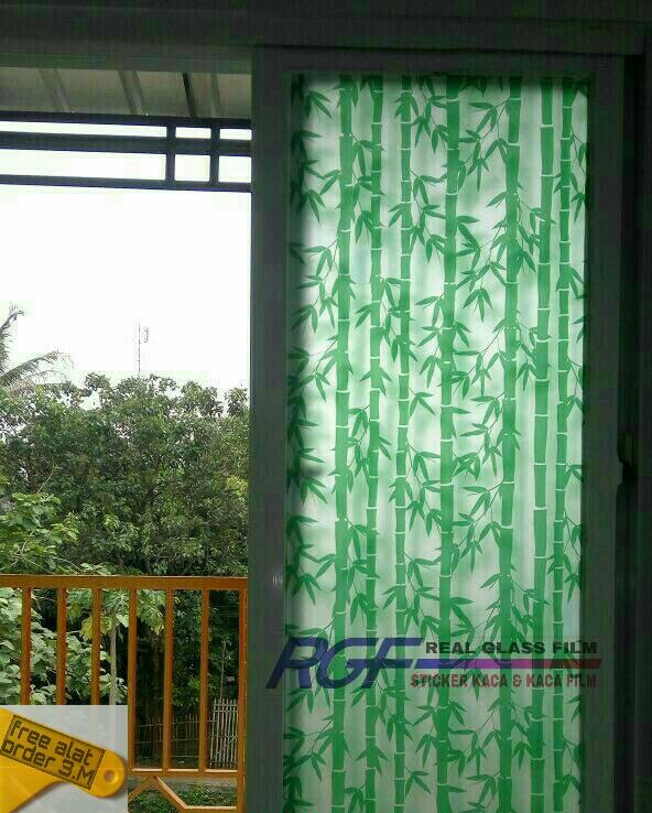 Jual sticker/stiker kaca/kaca film/rumah/gedung/ruko/kantor/bambu hijau ...