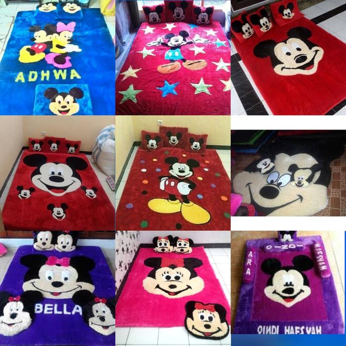 Jual karpet karakter rasfur / surpet lantai set biasa / mickey minnie ...