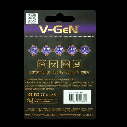 Jual V-gen Memory Sd Card Sdxc Vgen 64gb Class 10 Turbo Camera Kamera ...
