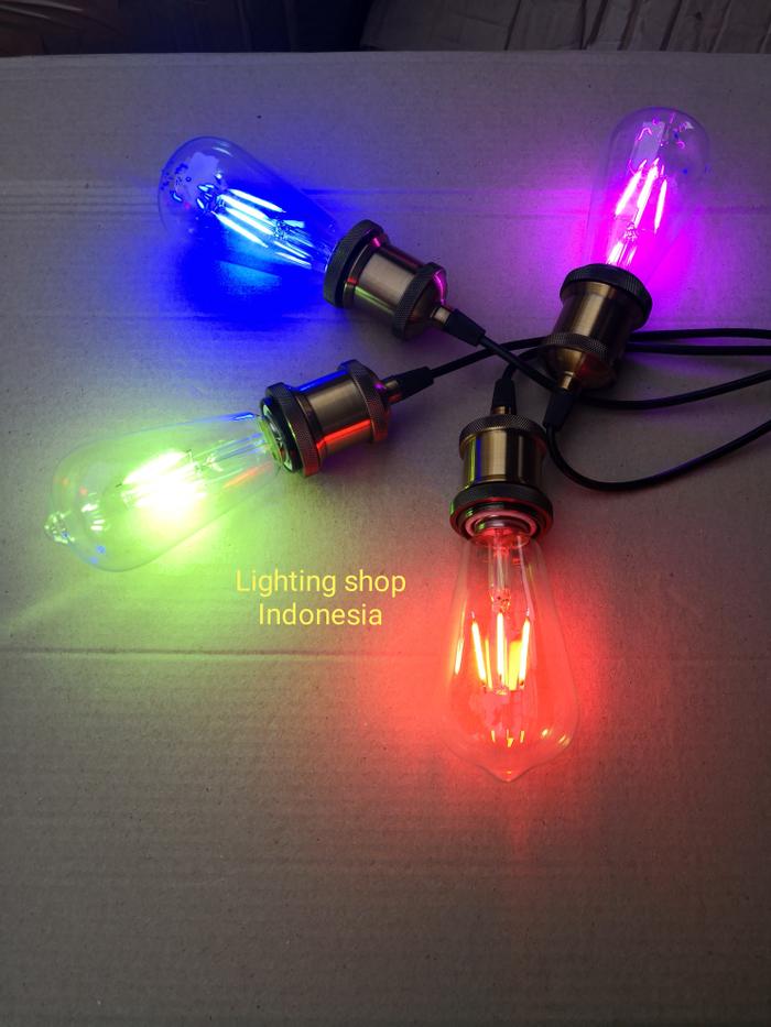 Jual L160ak lampu edison filament bohlam led 4 watt tanpa fiting colour ...