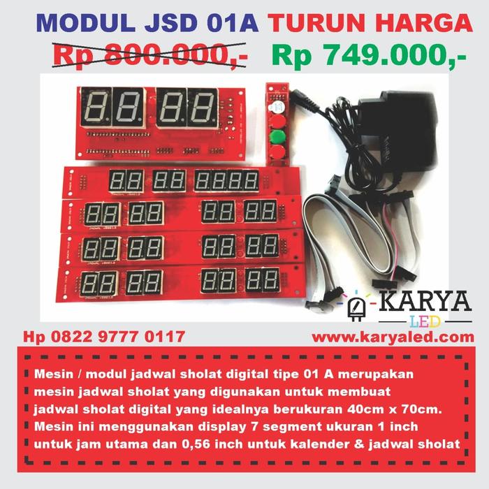 Jual Modul Jam Sholat Digital Kecil - Tipe 01 - Kota Yogyakarta ...