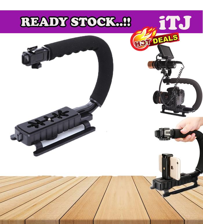 Jual Stabilizer Camera DSLR Handle C Shape bisa android , Iphone Go pro ...