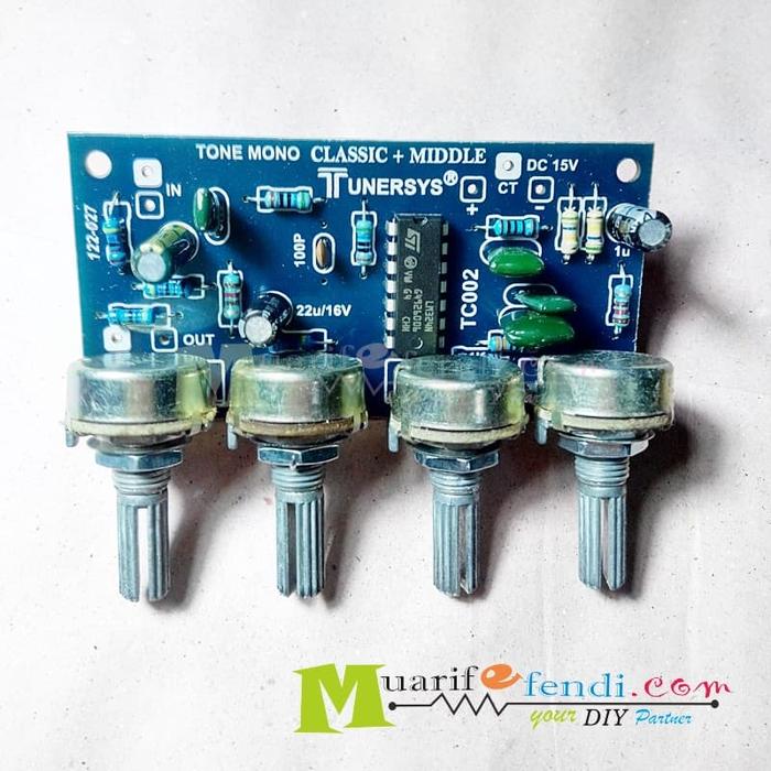 Jual Kit Tone Control Mono TL074 084 LM324 Treble middle bass volume ...