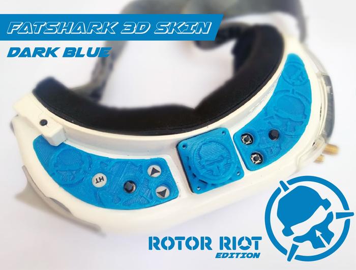 Jual Fatshark Dominator V2/V3/HD2/HD3/HDO Rotor Riot 3d Skin (DARK BLUE ...