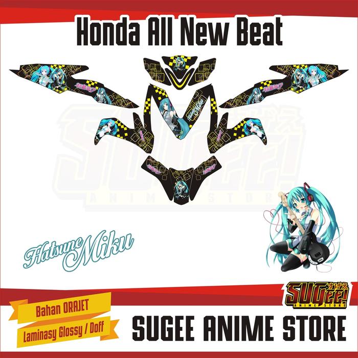 Jual Sticker Anime Decal Motor Honda All New Beat Hatsune Miku - Kota ...