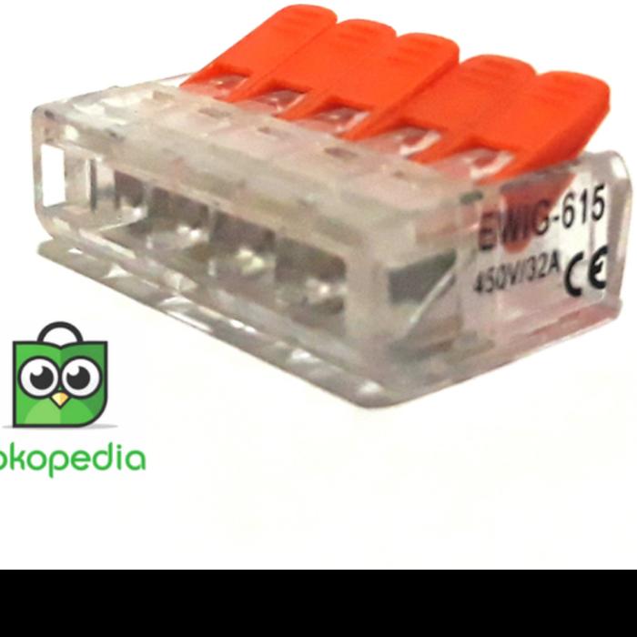 Jual TERMINAL BLOK 5 pin TBE 615 model jepit TBE lighting connector ...