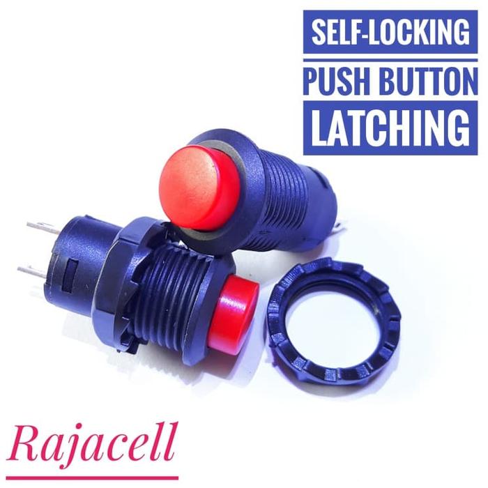 Jual Red Push Button Self Locking Latching ON OFF Switch Tombol Saklar ...