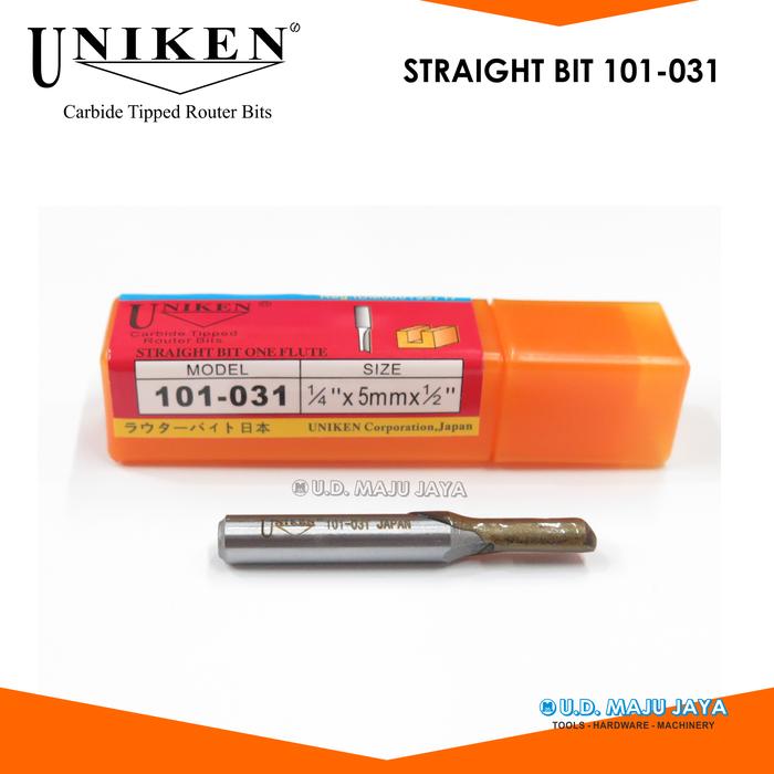Jual UNIKEN Router Bit 101-031 ( Mata Router Straight Bit 5mm ...