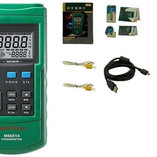 Jual Mastech Ms6514 Dual Channel Digital Thermometer Thermocouple Logger - Kab. Bandung ...