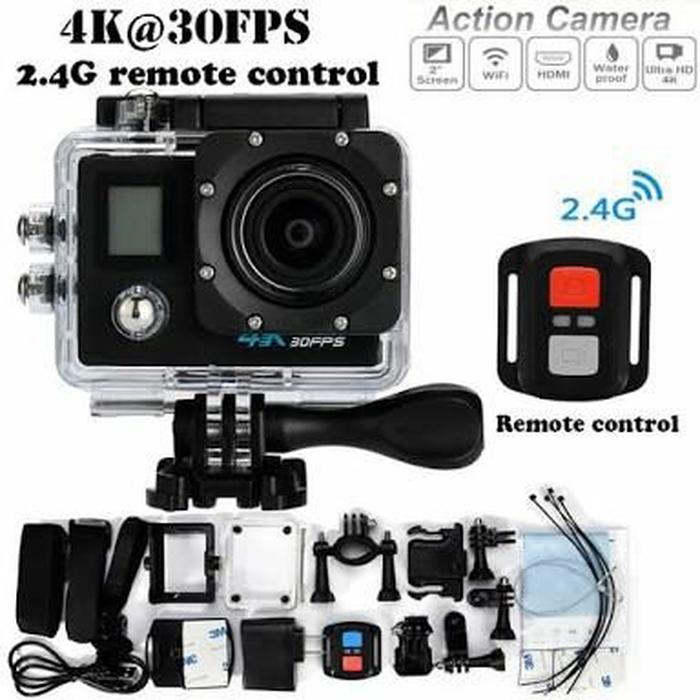 Jual Kogan Action Camera WIFI 4K ULTRA HD + Remote Dan Layar depan ...