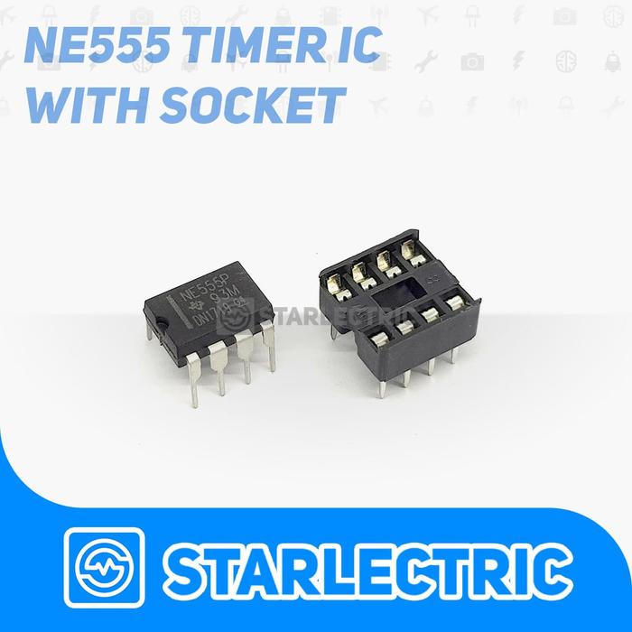 Jual NE555 IC Precision Timer NE555P NE555 NE 555 DIP 8 dengan Socket - Jakarta Barat ...