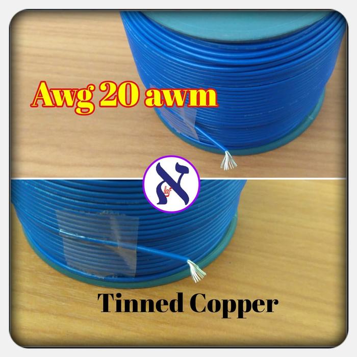 Jual Kabel AWG 20 awm Biru Blue tinned copper Serabut tinned copper ...